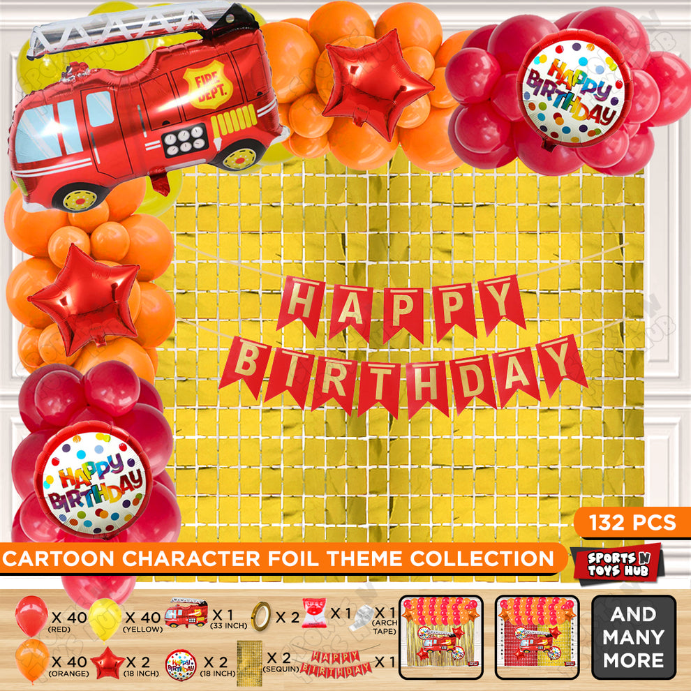 Fire Truck Arch Card Banner Theme Collection – Sports n Toys Hub