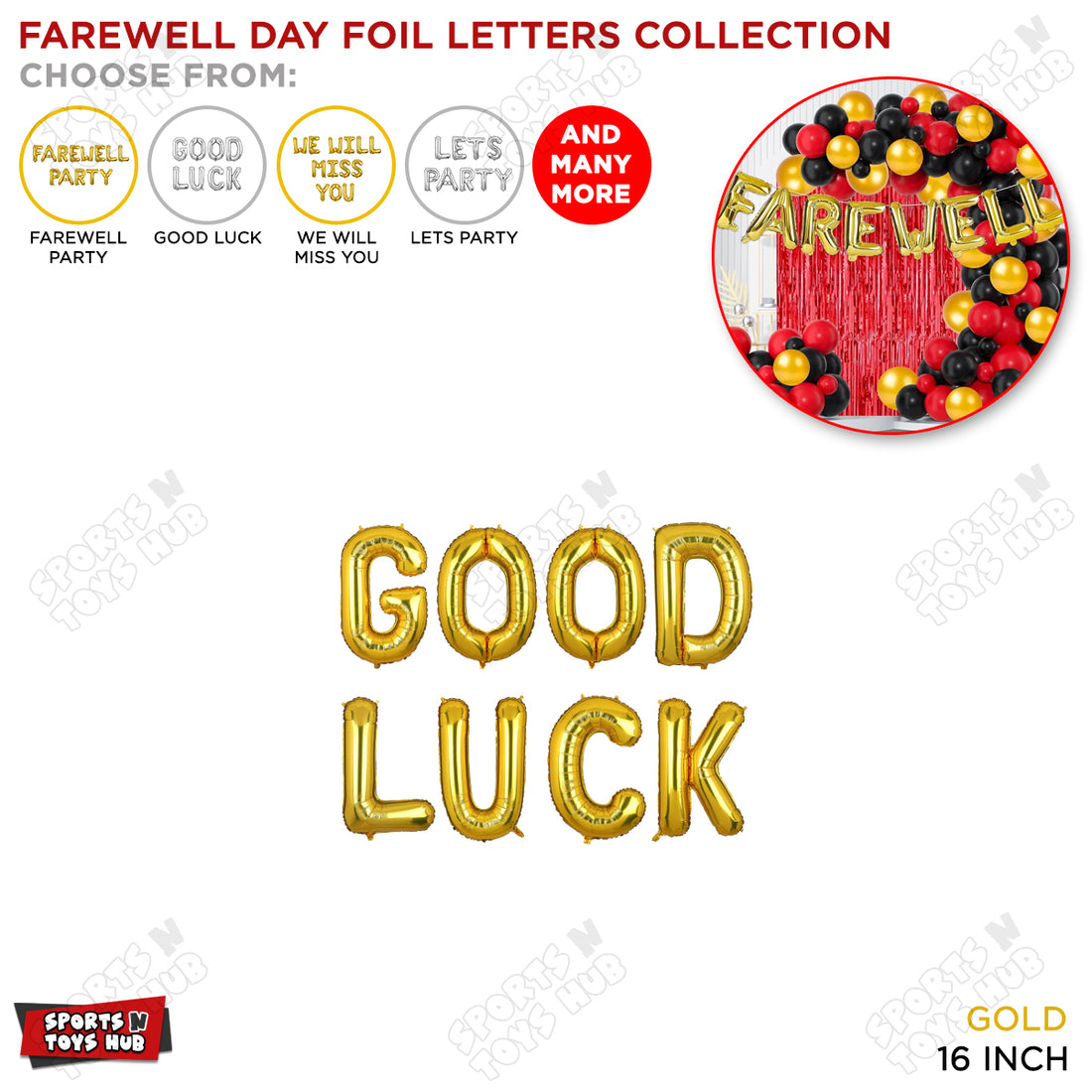 Farewell Gold Foil Letters Collection – Sports n Toys Hub